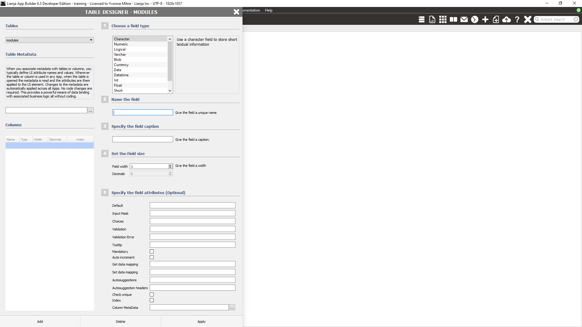 Creating a Database and its tables - Lianjapedia